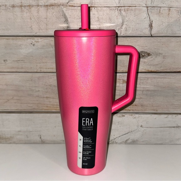 BRUMATE | Dining | Brumate Era 4oz Leak Proof Tumbler Glitter Pink Htf ...